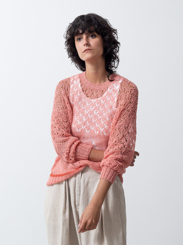 A-line lacy sweater | KNITBRARY