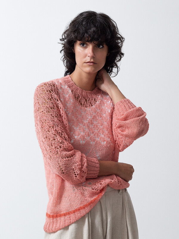 A-line lacy sweater | KNITBRARY